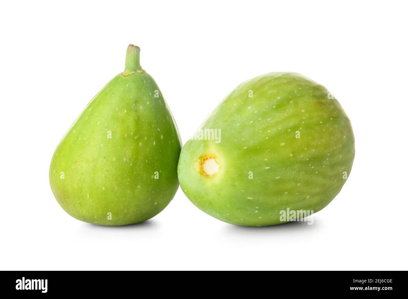 Fresh green figs on white background Stock Photo - Alamy