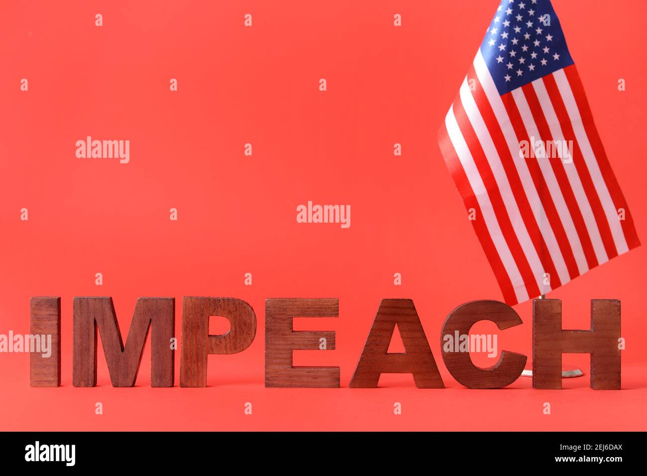 Impeach on american flag hi-res stock photography and images - Alamy