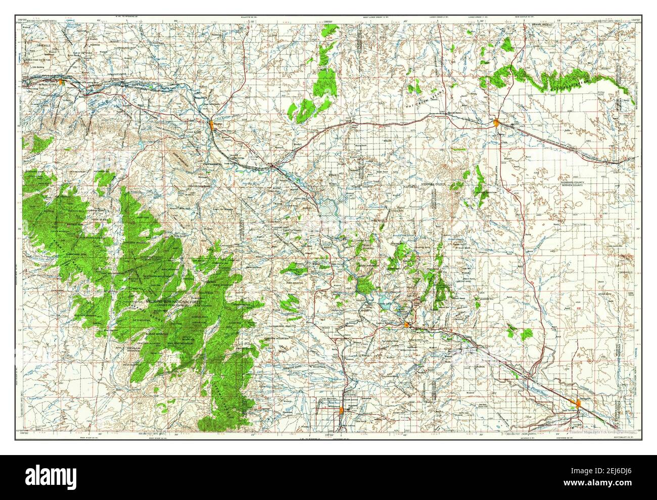 Map of torrington Cut Out Stock Images & Pictures - Alamy