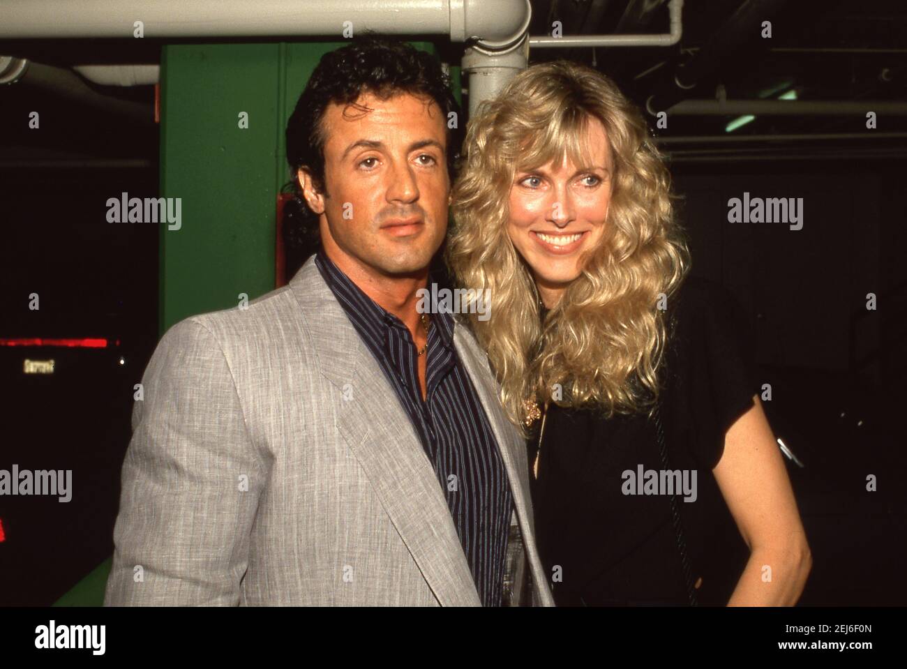 Sylvester Stallone and Alana Stewart May 1988 Credit: Ralph Dominguez ...