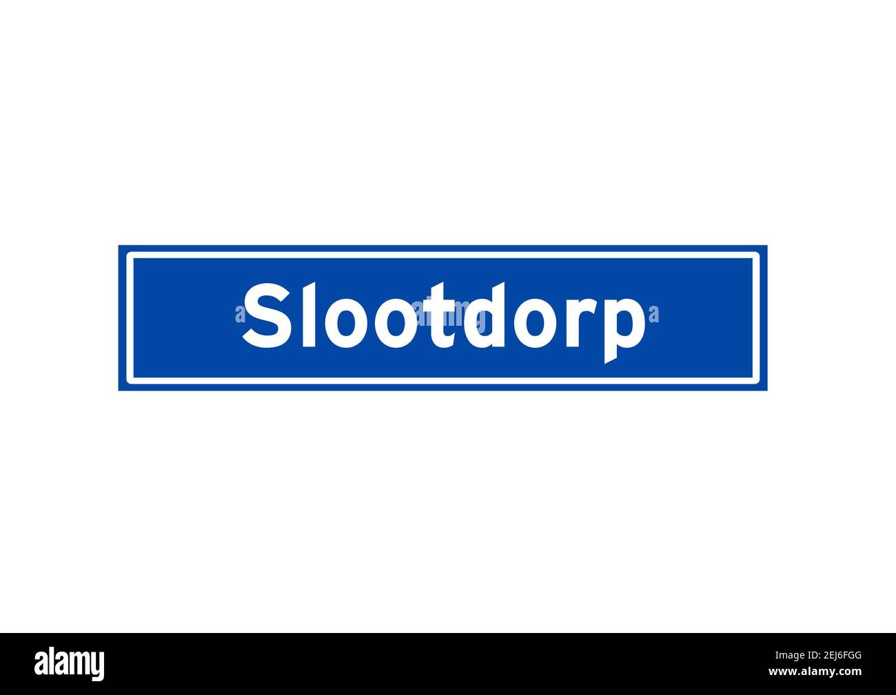 Slootdorp isolated Dutch place name sign. City sign from the ...