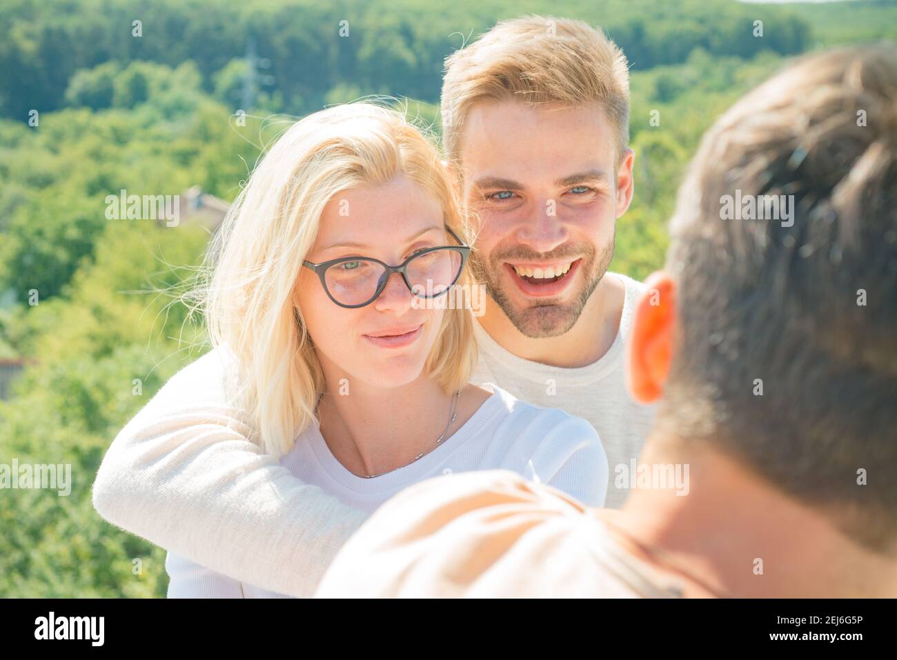 Attractive Young Woman Saying Hello High Resolution Stock Photography ...