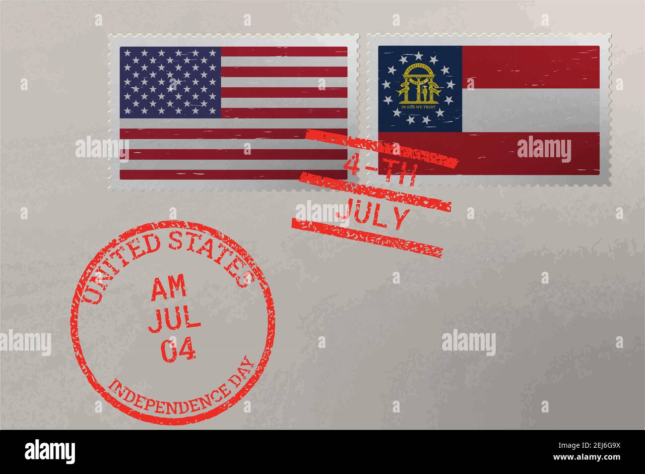 Georgia us postage stamp hi-res stock photography and images - Alamy