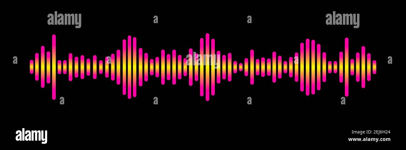 Sound Wave Symbol of Equaliser. Isolated on background. Gradient Vector ...