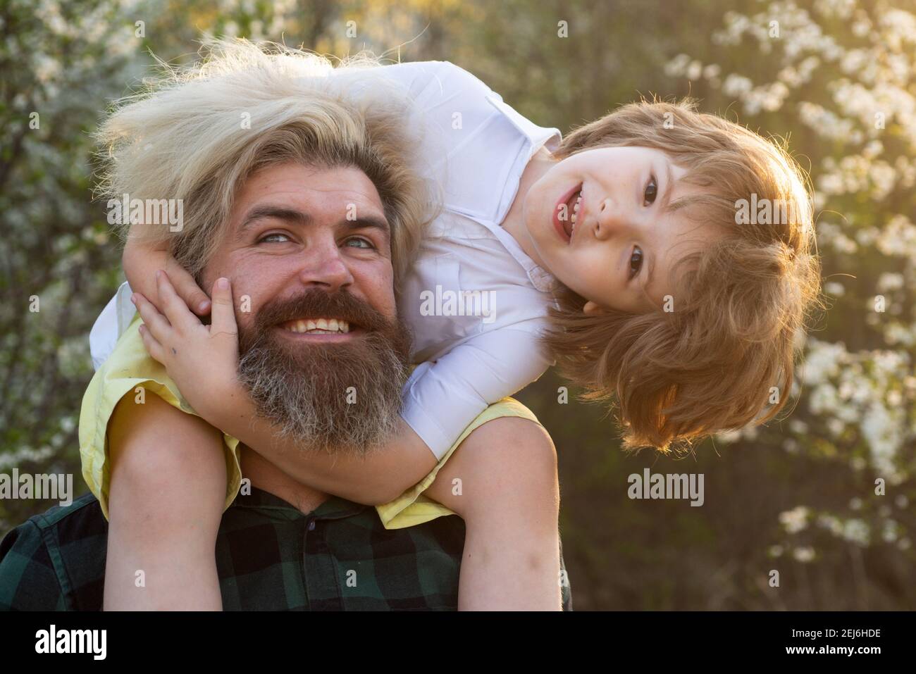 Father son relationships. Child hugging dad. Happy fathers day. Son ...
