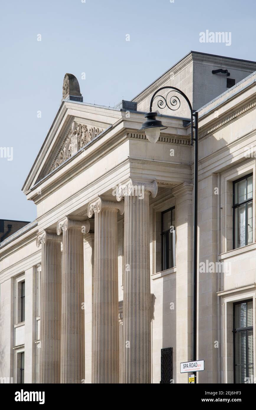 Bermondsey Town Hall Bath House Lofts Antefix Antefixae Pediment Stock ...