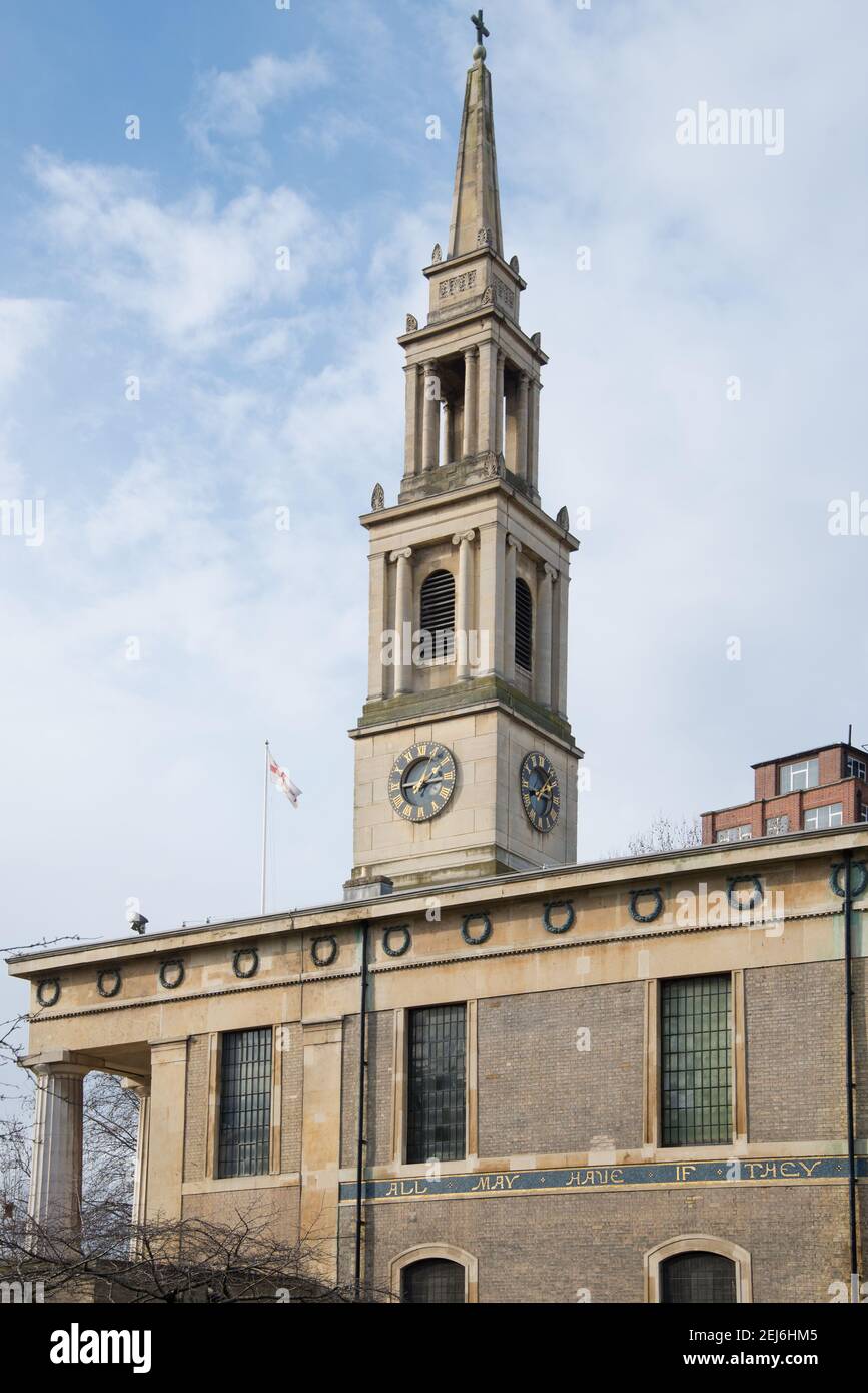 St johns waterloo church spire hi-res stock photography and images - Alamy