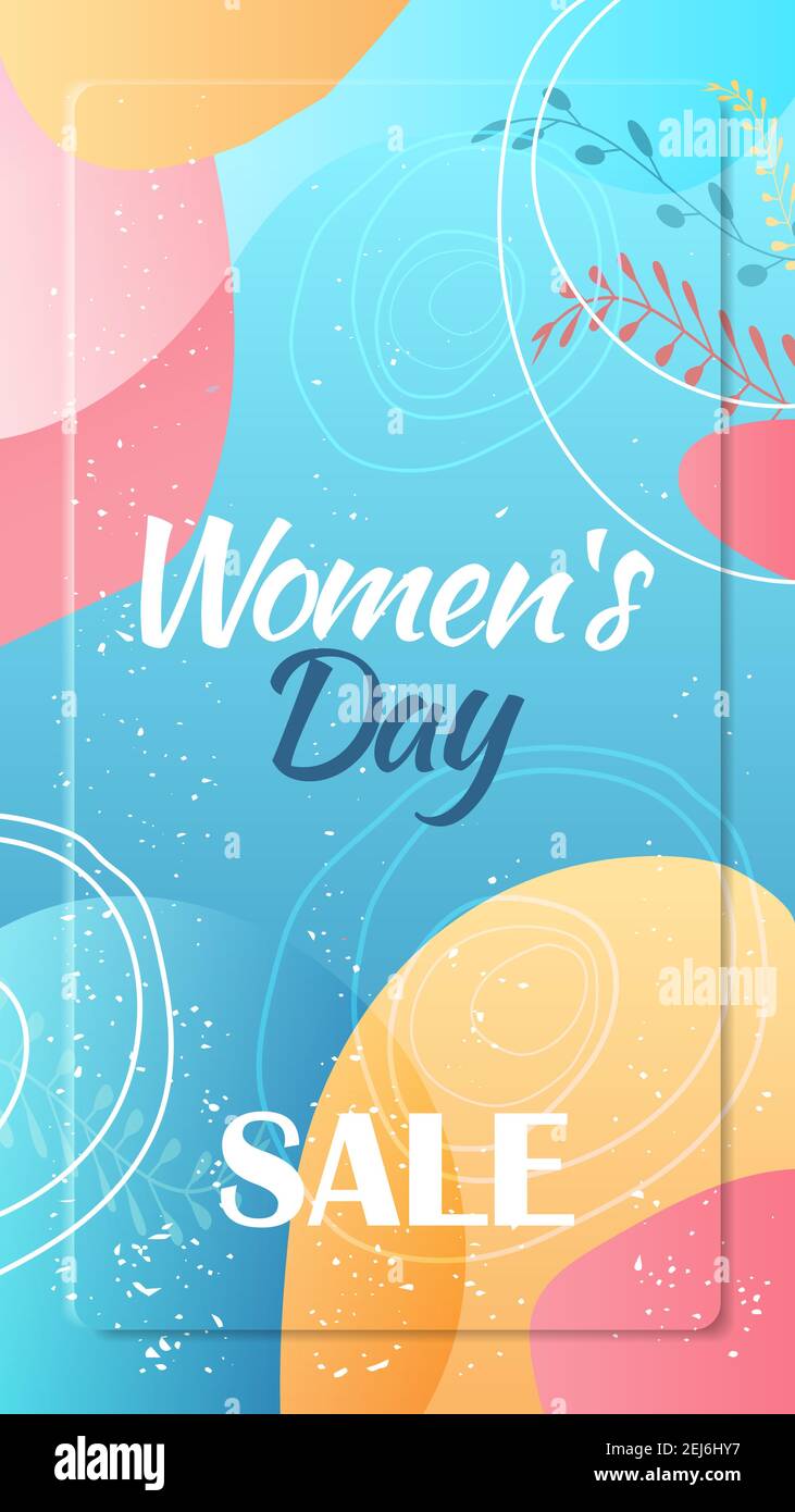 womens day 8 march holiday celebration vibrant sale banner flyer or ...