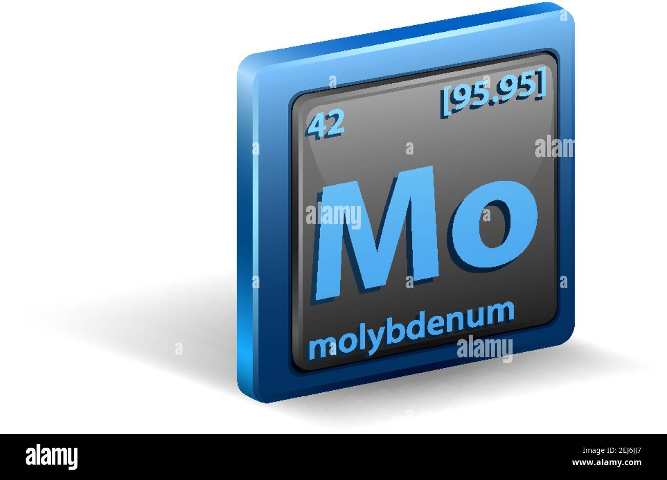 Molybdenum chemical element. Chemical symbol with atomic number and ...