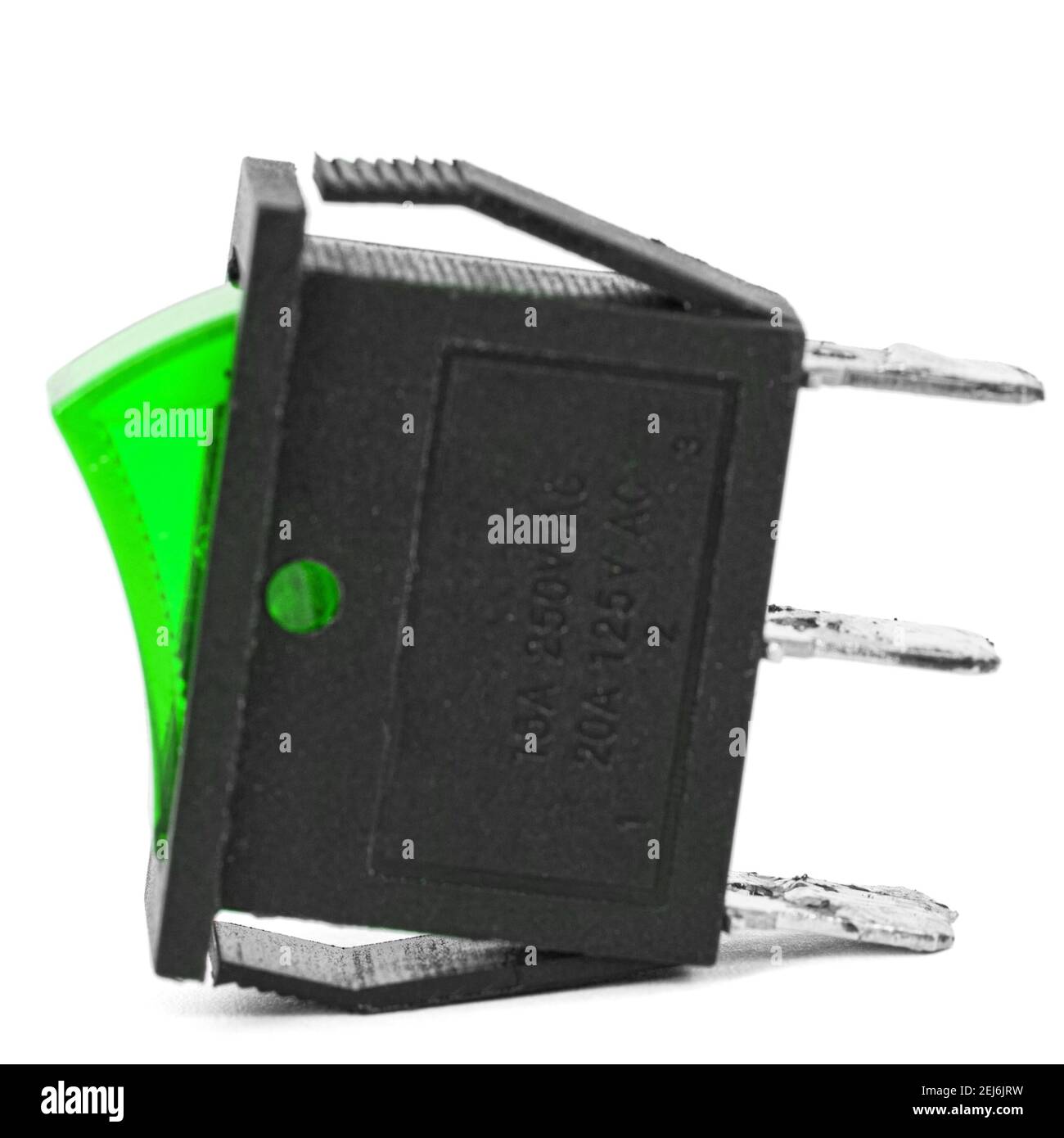 Green power switche, isolated on white background Stock Photo - Alamy