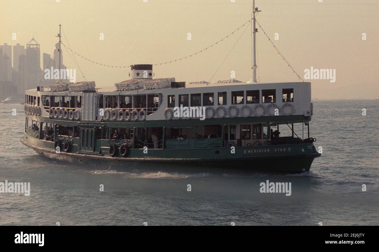 Star ferries crossing the Victoria harbour Hong Kong 2005 Stock Photo ...
