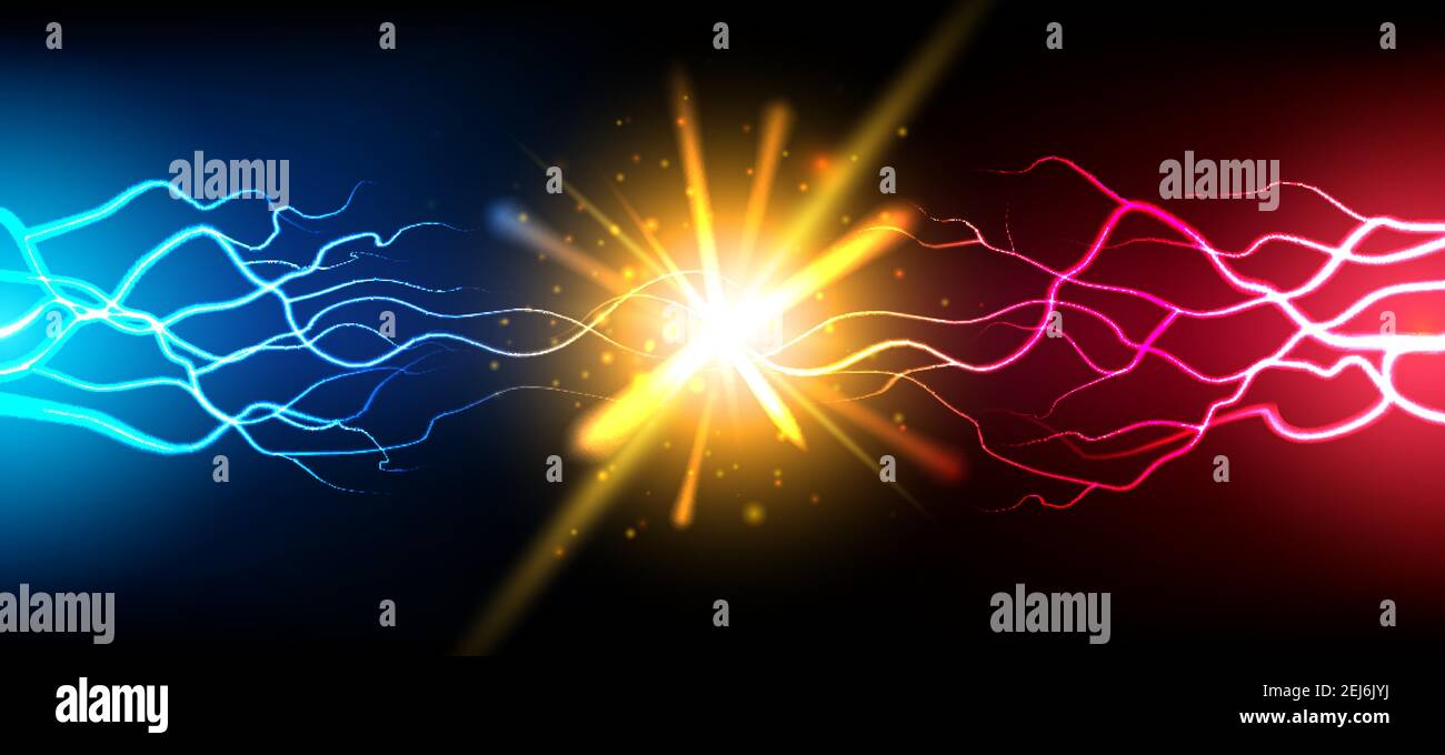 Red glow electric energy effect Stock Vector Images - Alamy