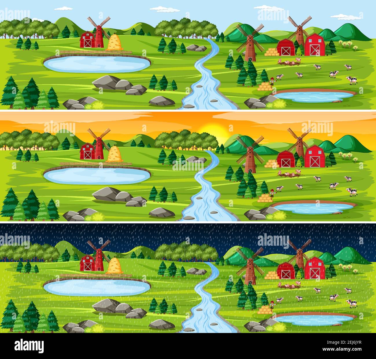 Outdoor outside in the country countryside Stock Vector Images - Alamy
