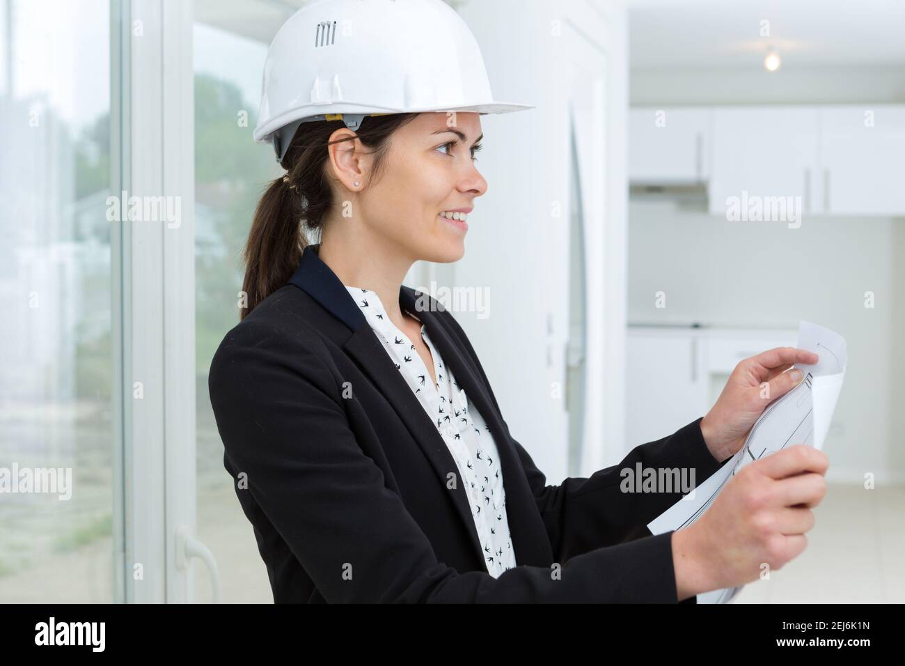 portrait of a female engineer indoors Stock Photo - Alamy