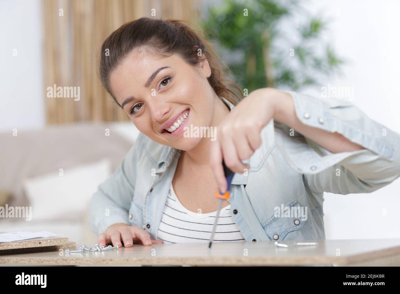 Using tools build house hi-res stock photography and images - Alamy