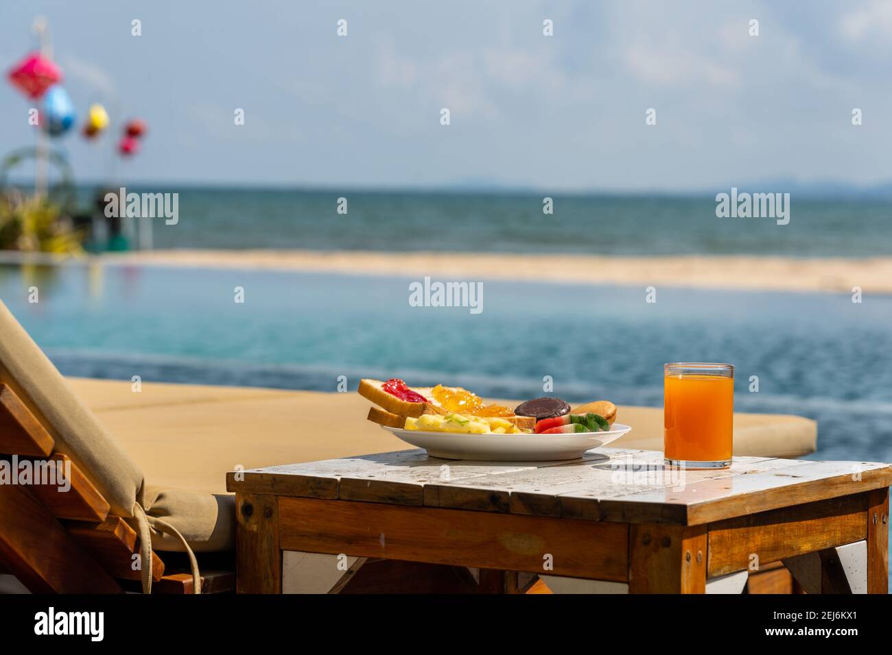 Peaceful moment at the resort hotel in the summer season Stock Photo ...