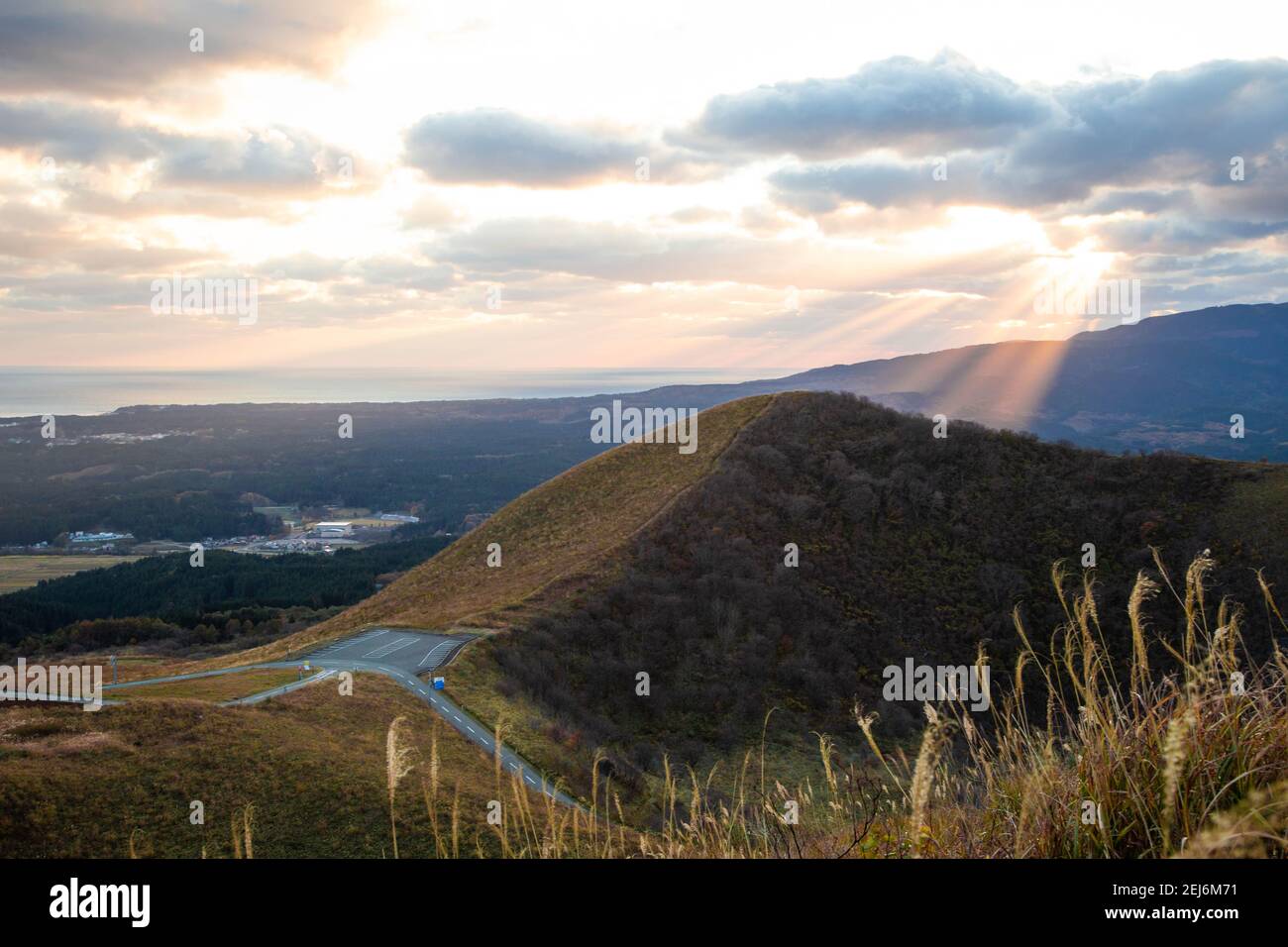 Oga Peninsula, view from Mt. Kampu Revolving Lookout in Akita ...