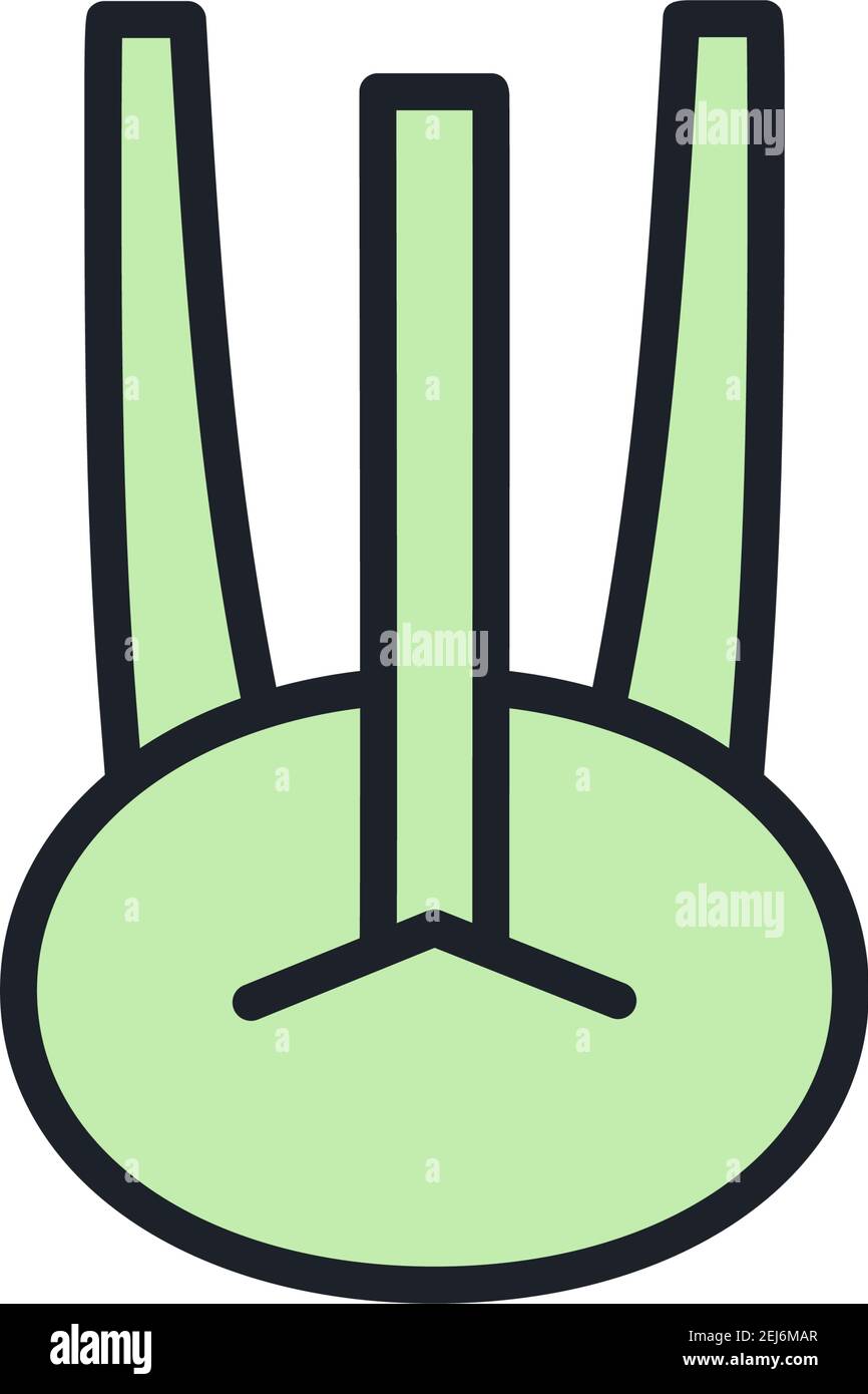 Kohlrabi icon. Linear color icon, contour, shape, outline isolated on ...