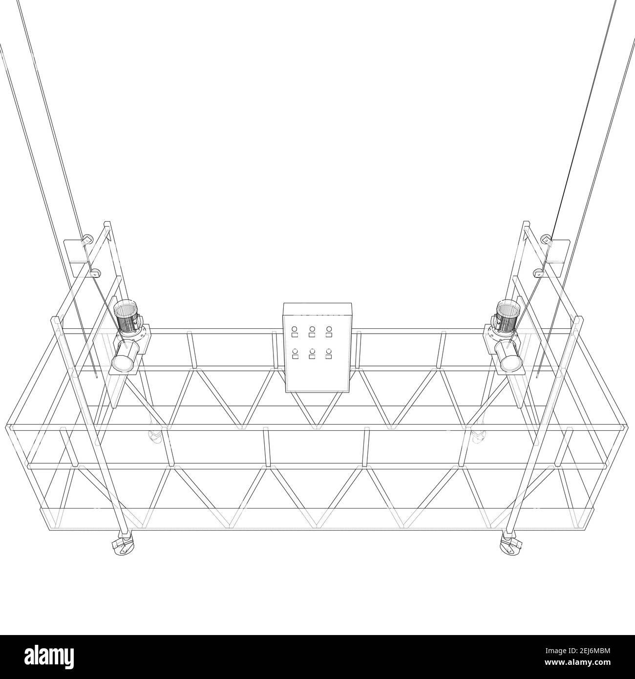 Empty construction elevator. Vector Stock Vector Image & Art - Alamy