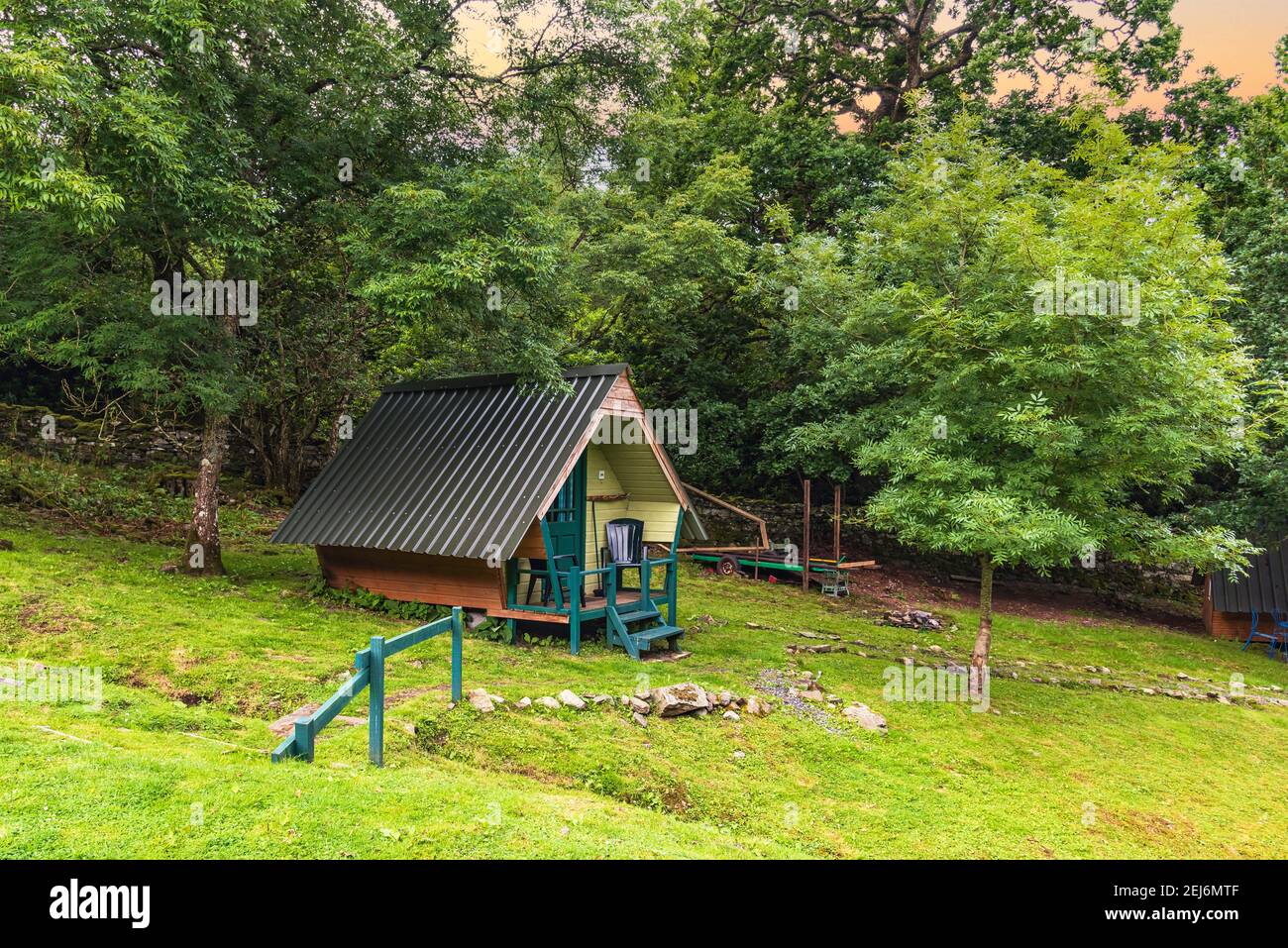 Camping Hut - colours Stock Photo - Alamy