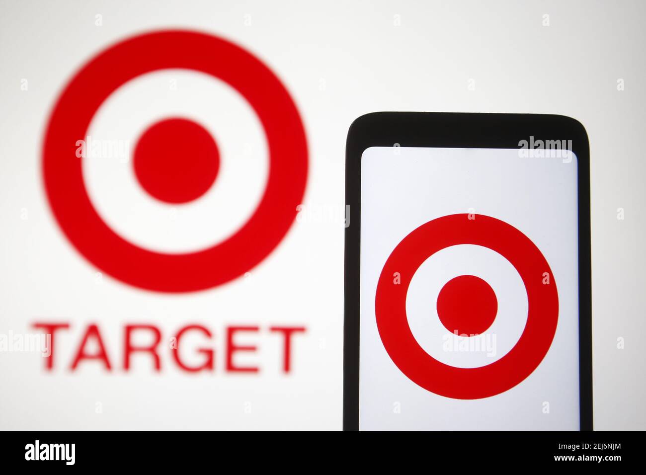 In this photo illustration a Target logo of the U.S. retail corporation ...