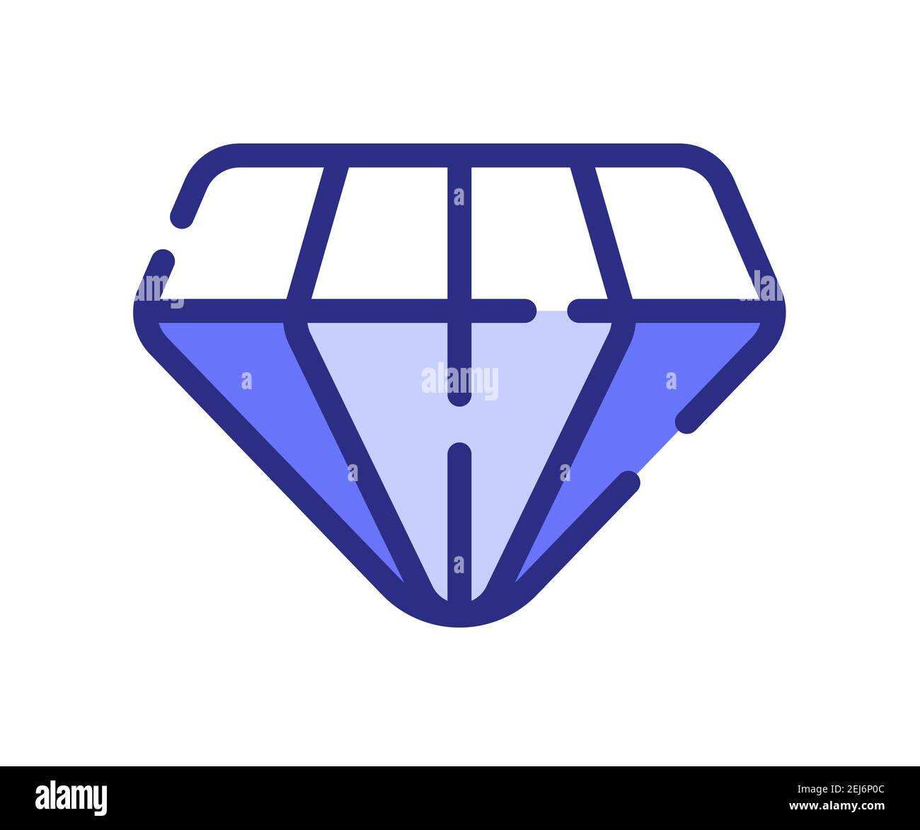 diamond gem valuable single isolated icon with dash or dashed line style vector design ...