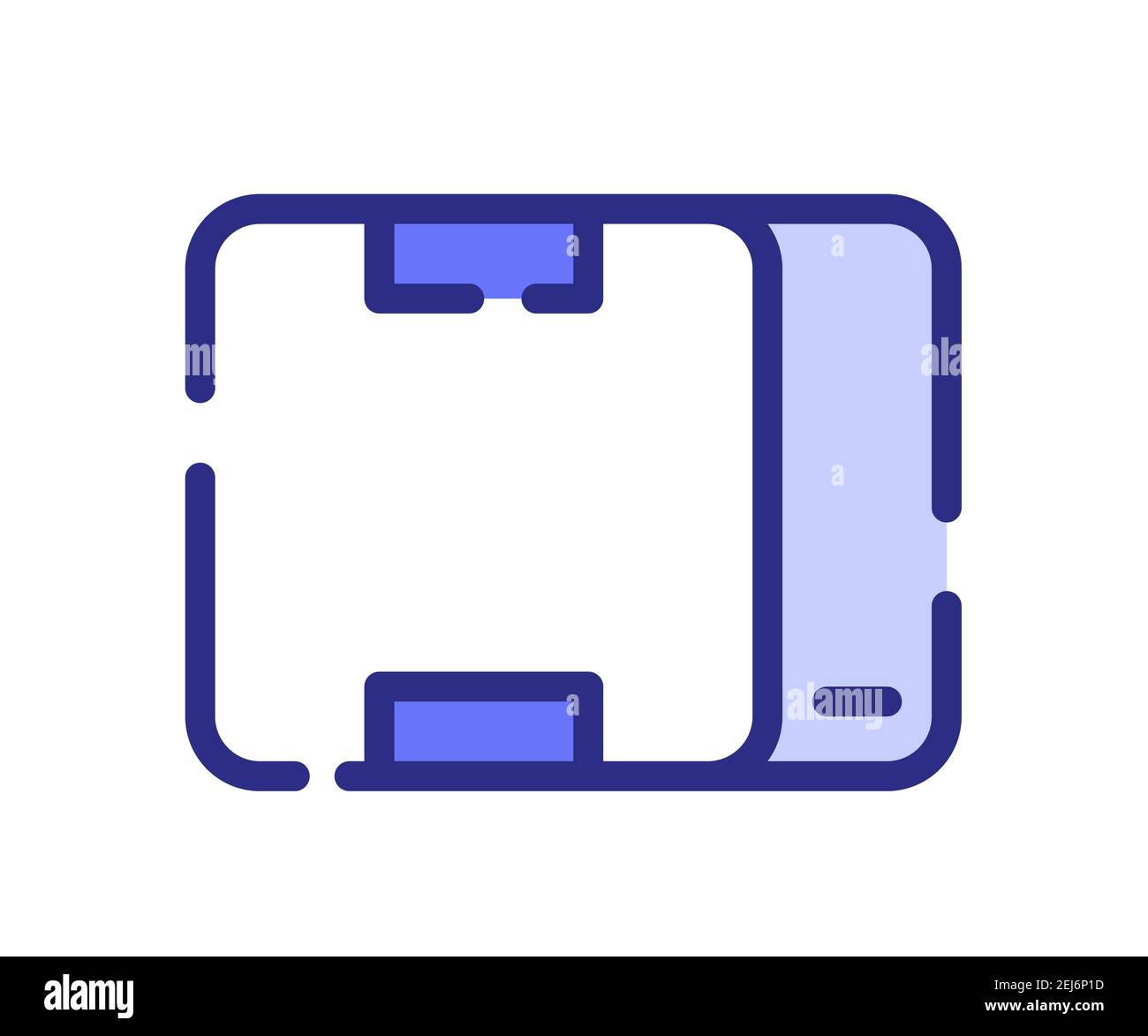 product package box single isolated icon with dash or dashed line style vector design ...