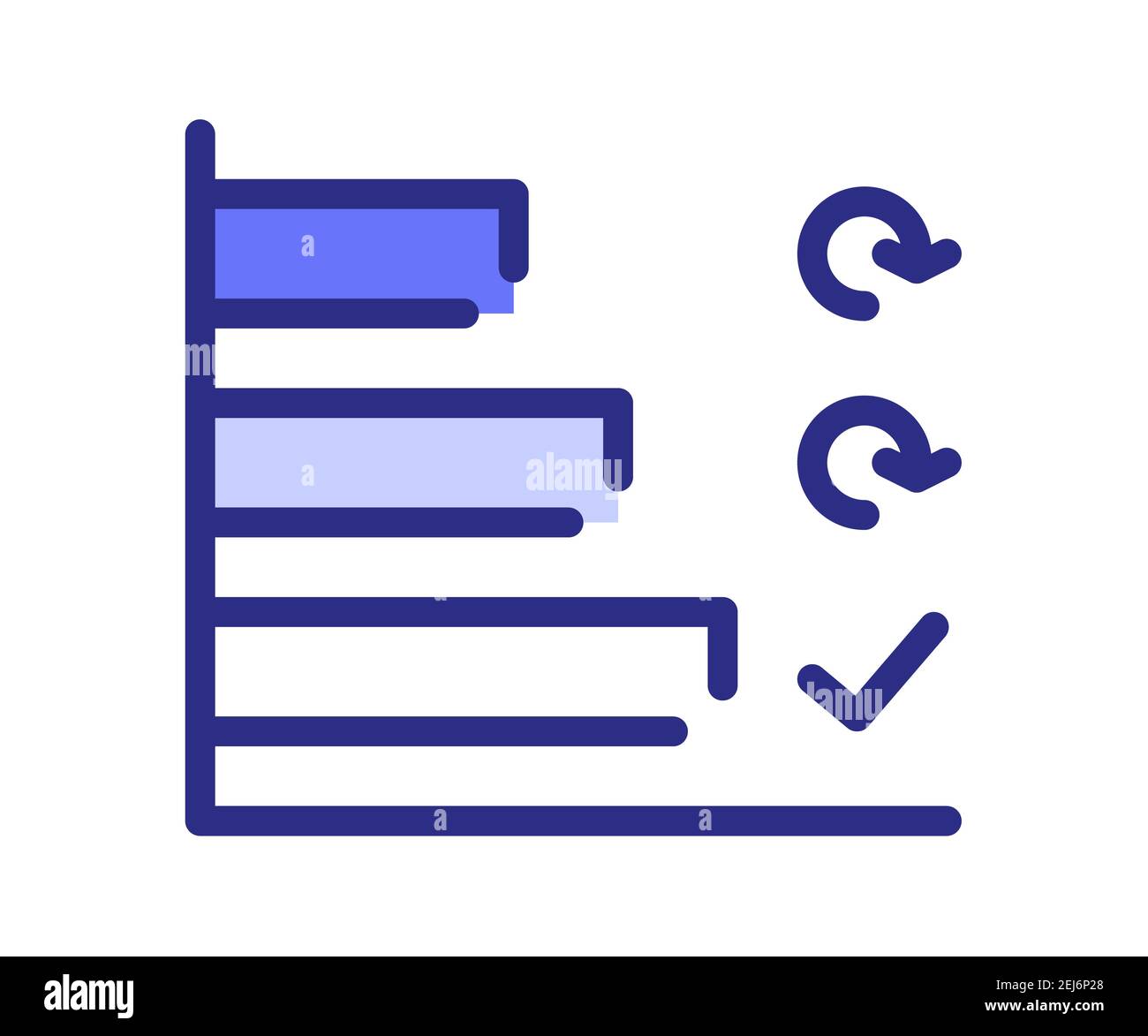 Horizontal bar graph template icons hi-res stock photography and images ...