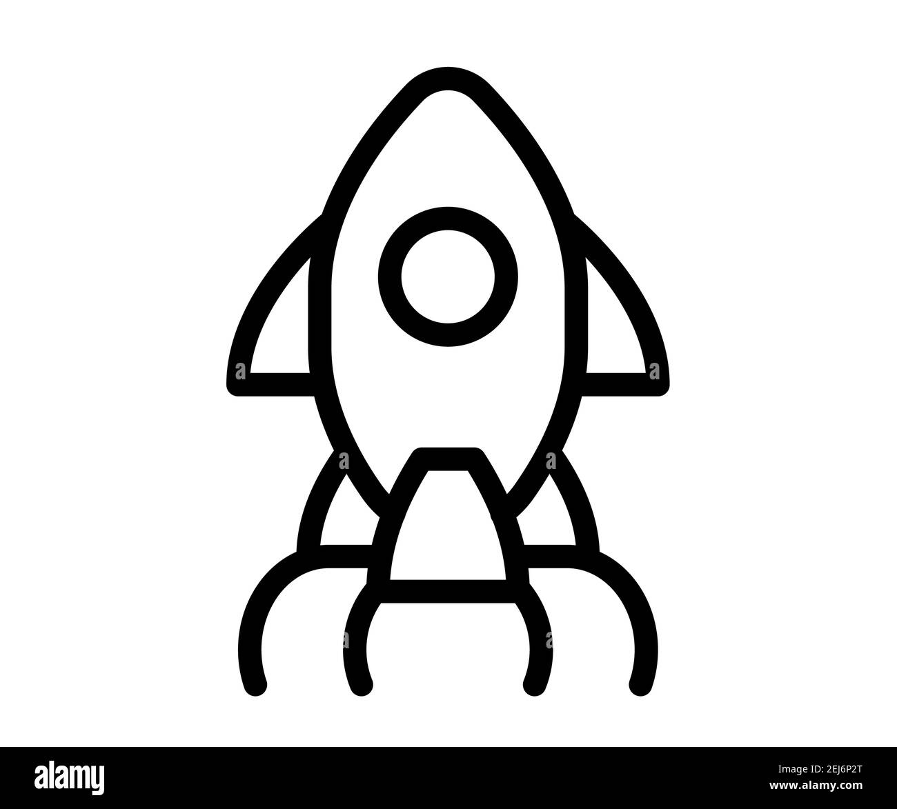 launch rocket release single isolated icon with outline line style ...