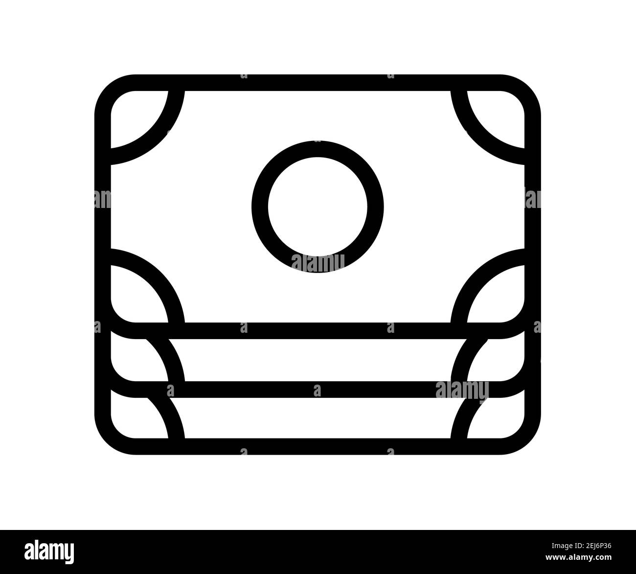 money cash wealth single isolated icon with outline line style vector ...