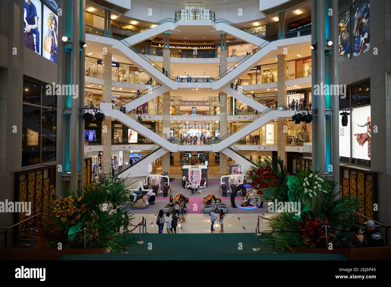 Interior of the Pavilion shopping mall at Jalan Bukit Bintang, Kuala ...