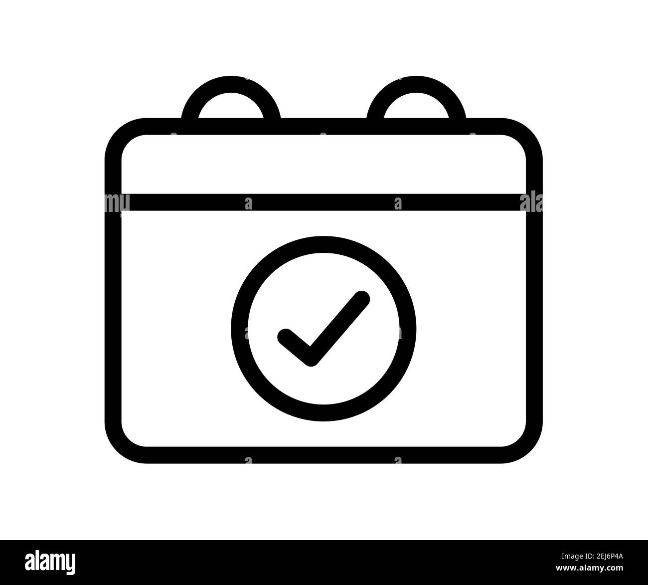 schedule complete finish single isolated icon with outline line style ...