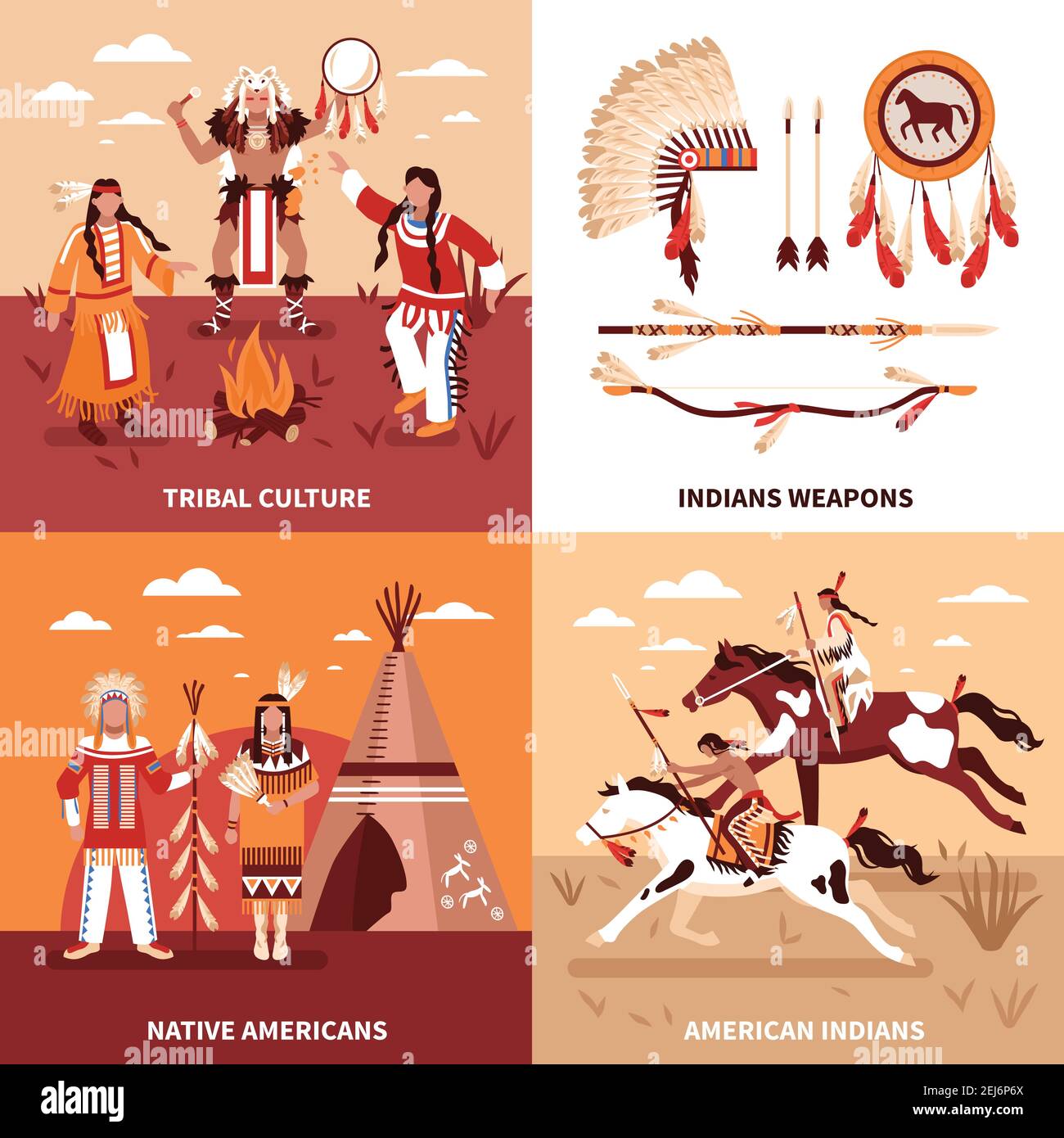 Canoe native americans Stock Vector Images - Alamy