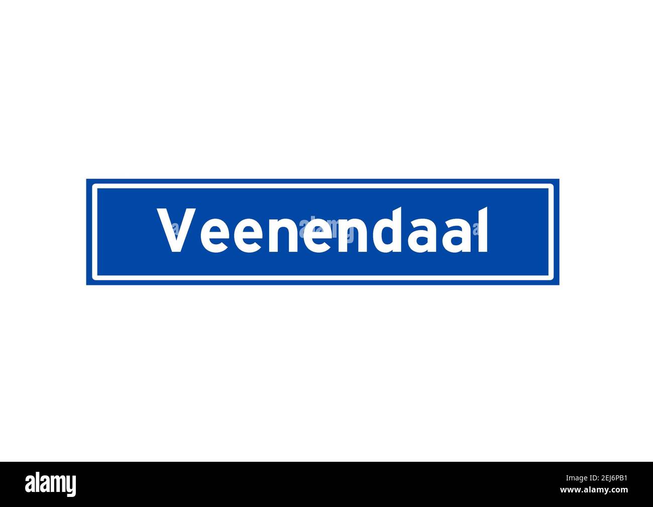 Veenendaal isolated Dutch place name sign. City sign from the ...