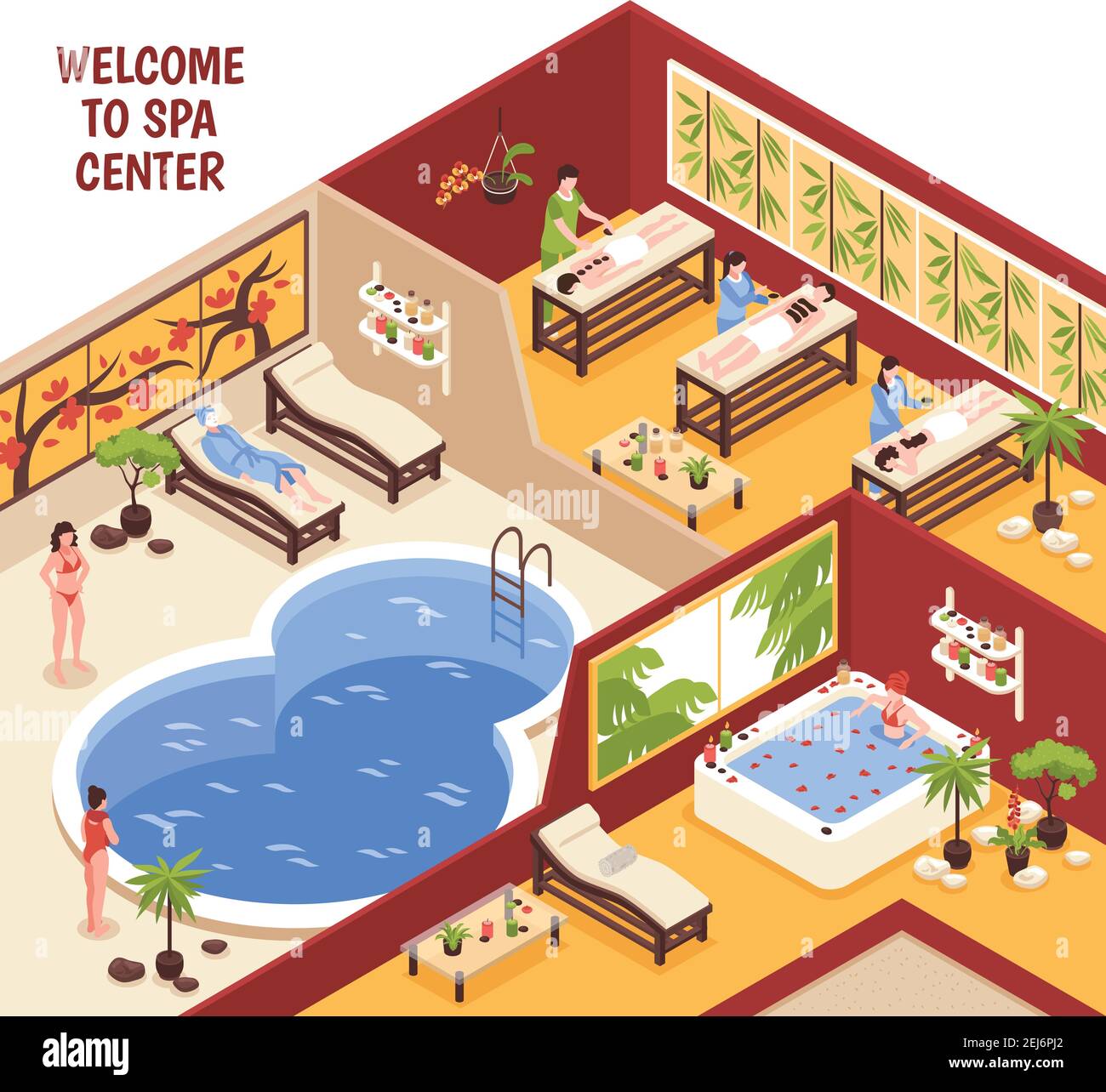 Spa view Stock Vector Images - Alamy