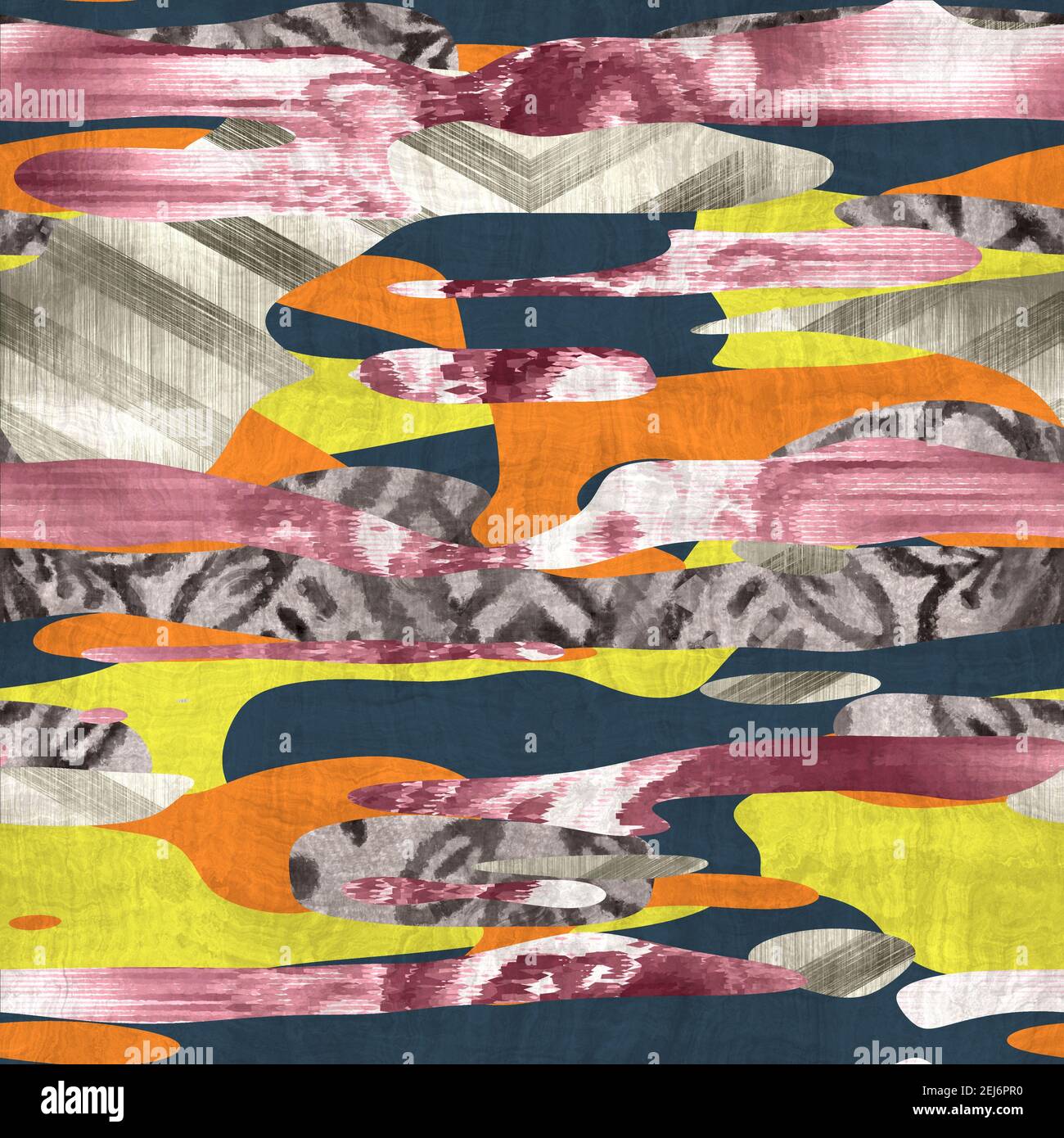 Seamless collage in camo shapes vivid montage Stock Photo - Alamy