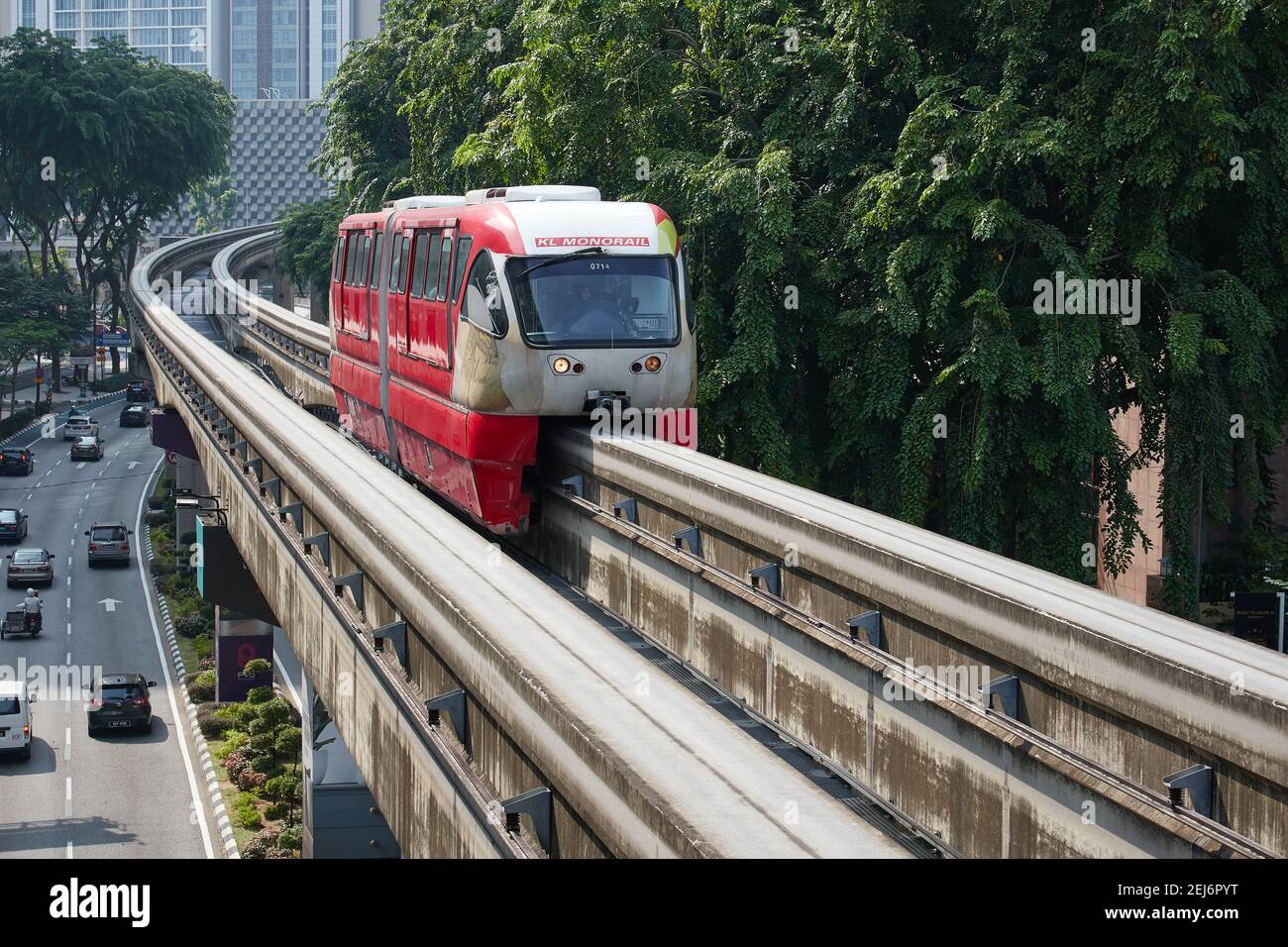 Opened in 2003 the KL Monorail runs between the KL Sentral Transport ...