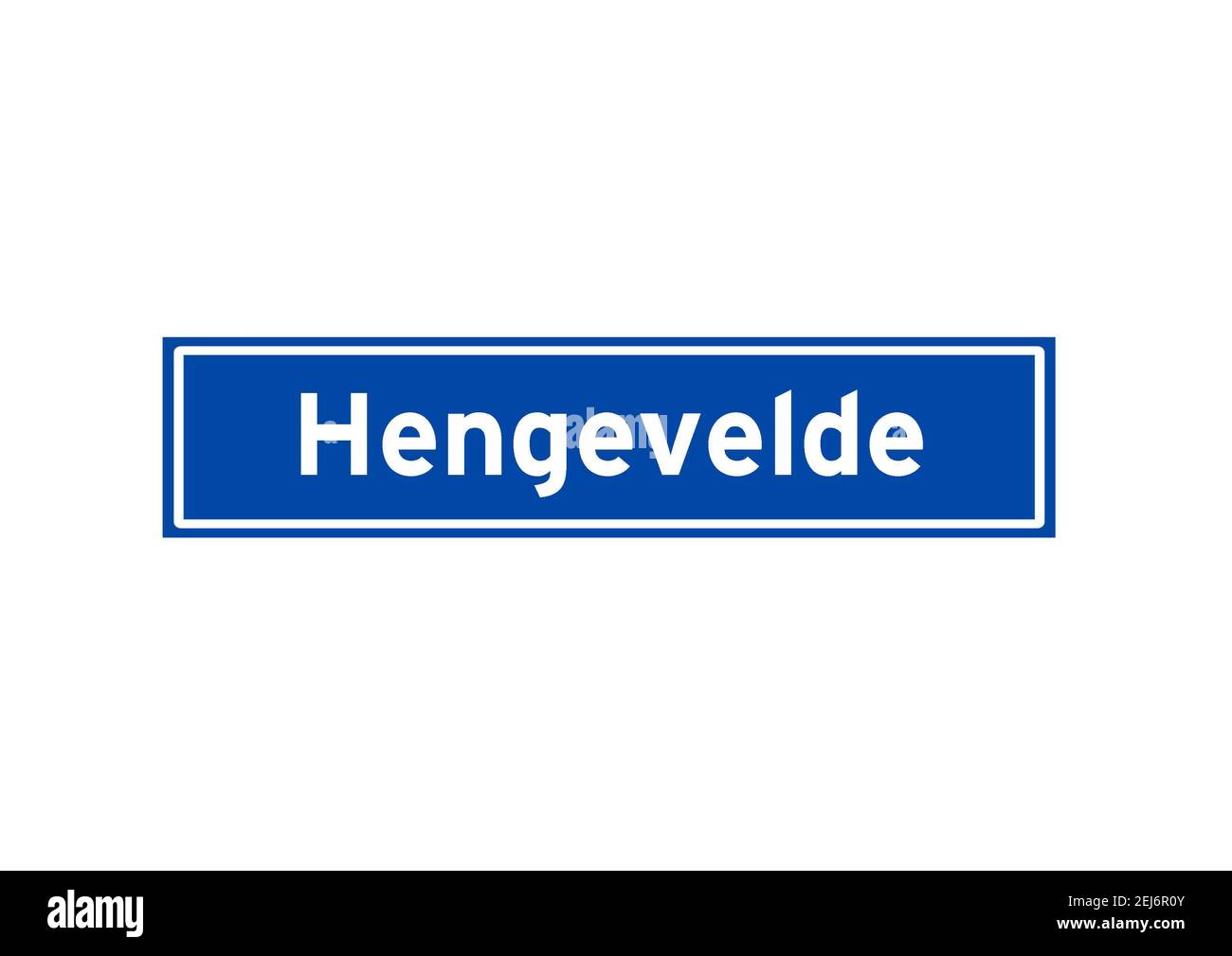 Hengevelde isolated Dutch place name sign. City sign from the ...