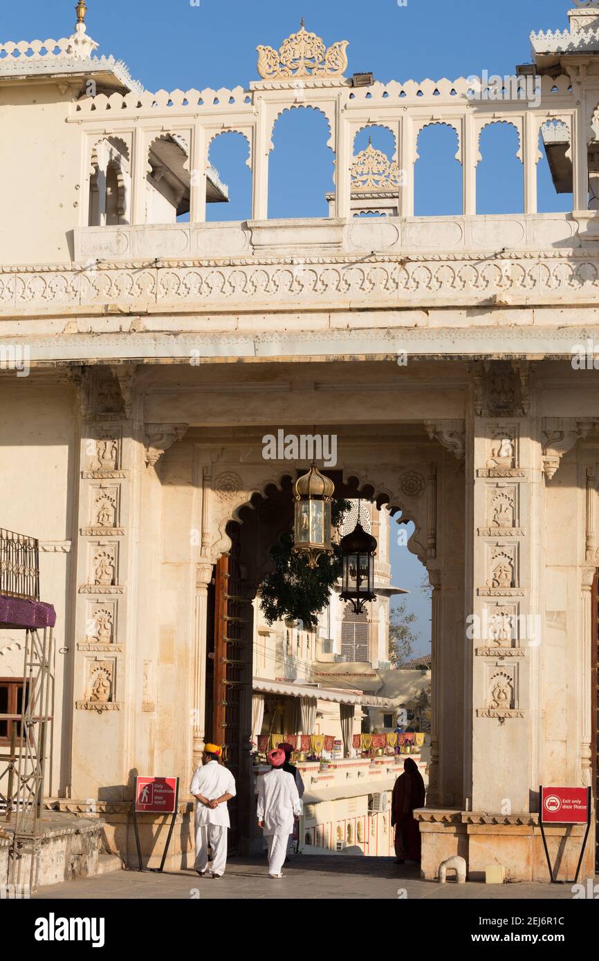 Udaipur, India, Gate of The City Palace Stock Photo - Alamy