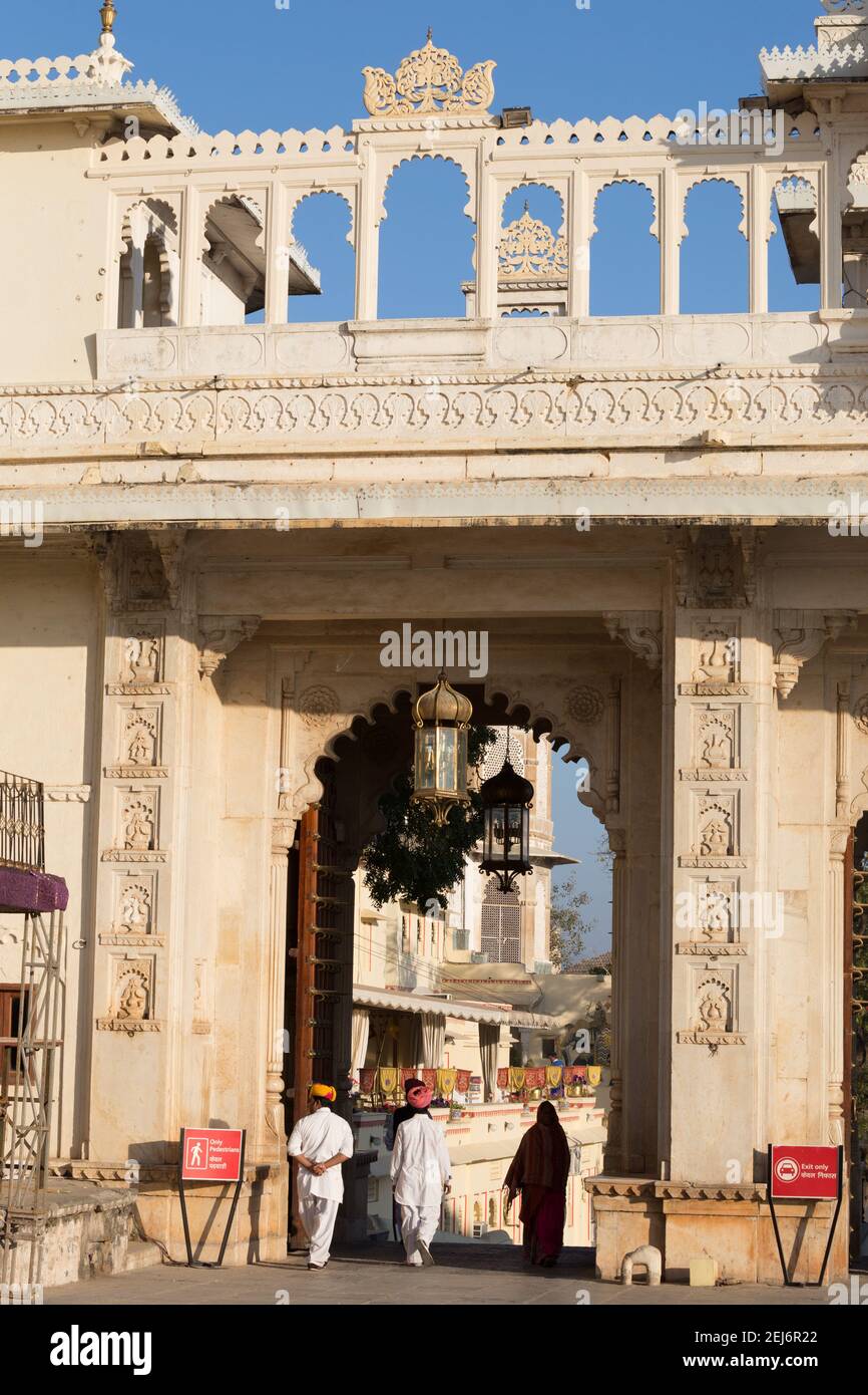 Udaipur, India, Gate of The City Palace Stock Photo - Alamy