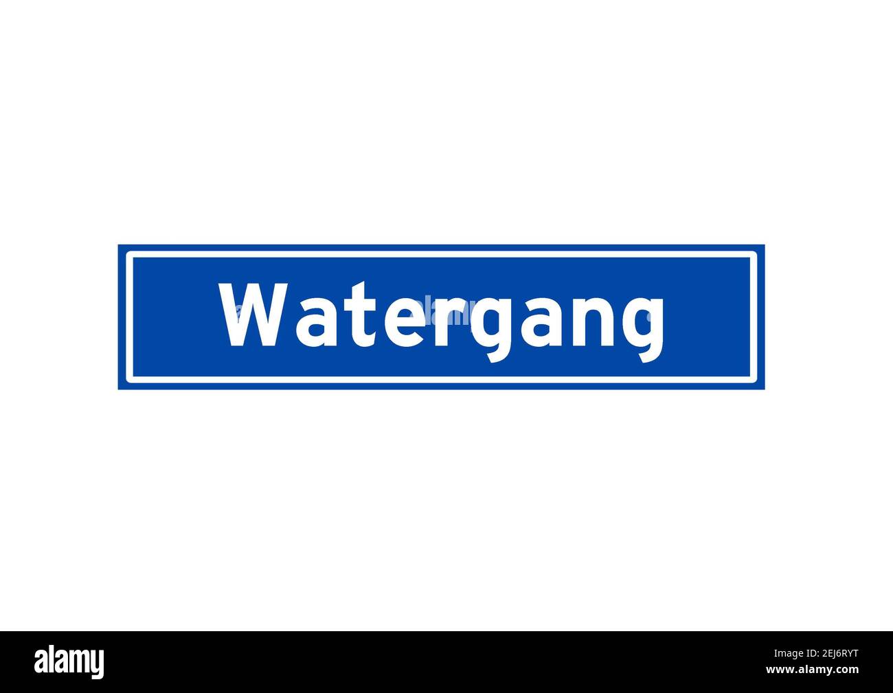 Watergang isolated Dutch place name sign. City sign from the ...