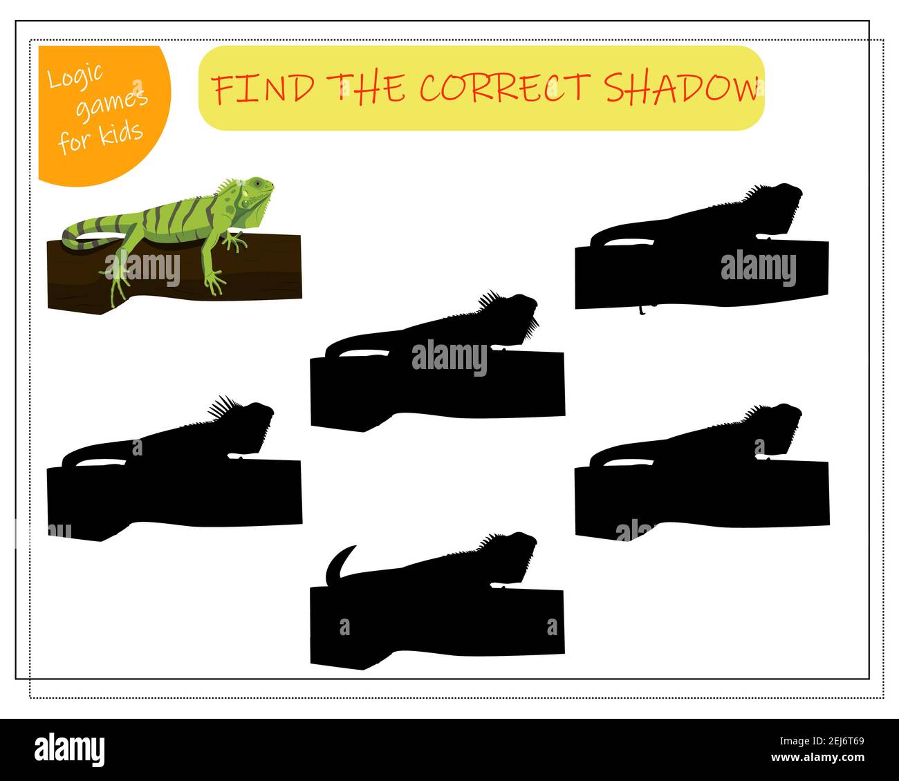 Game for kids find the right shadow. choose the right shadow for the ...