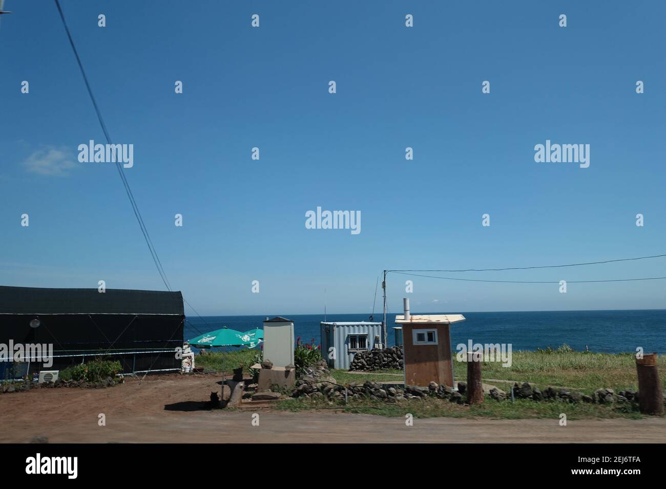 Blue sea and landscape of Jeju Island in South Korea Stock Photo - Alamy