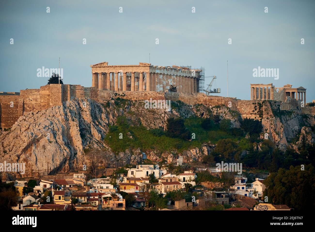 The Acropolis is located on a flattish-topped rock that rises 150 m ...