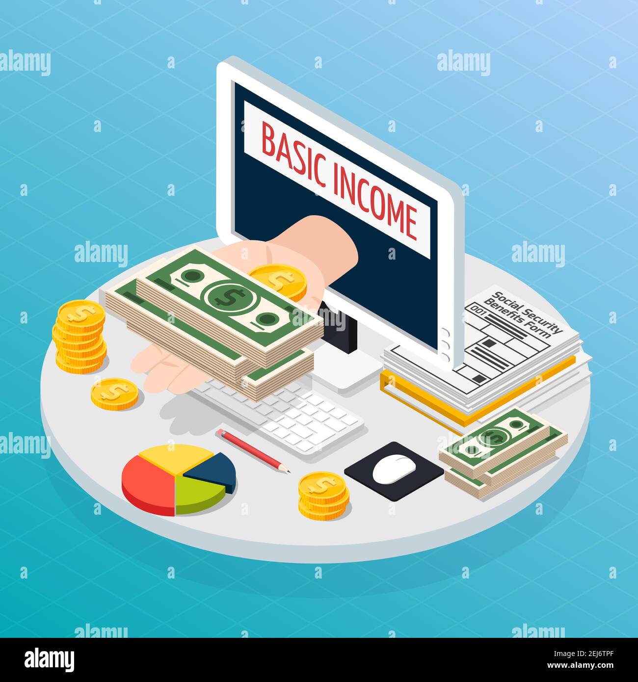 Social security and unemployment composition with unconditional income ...