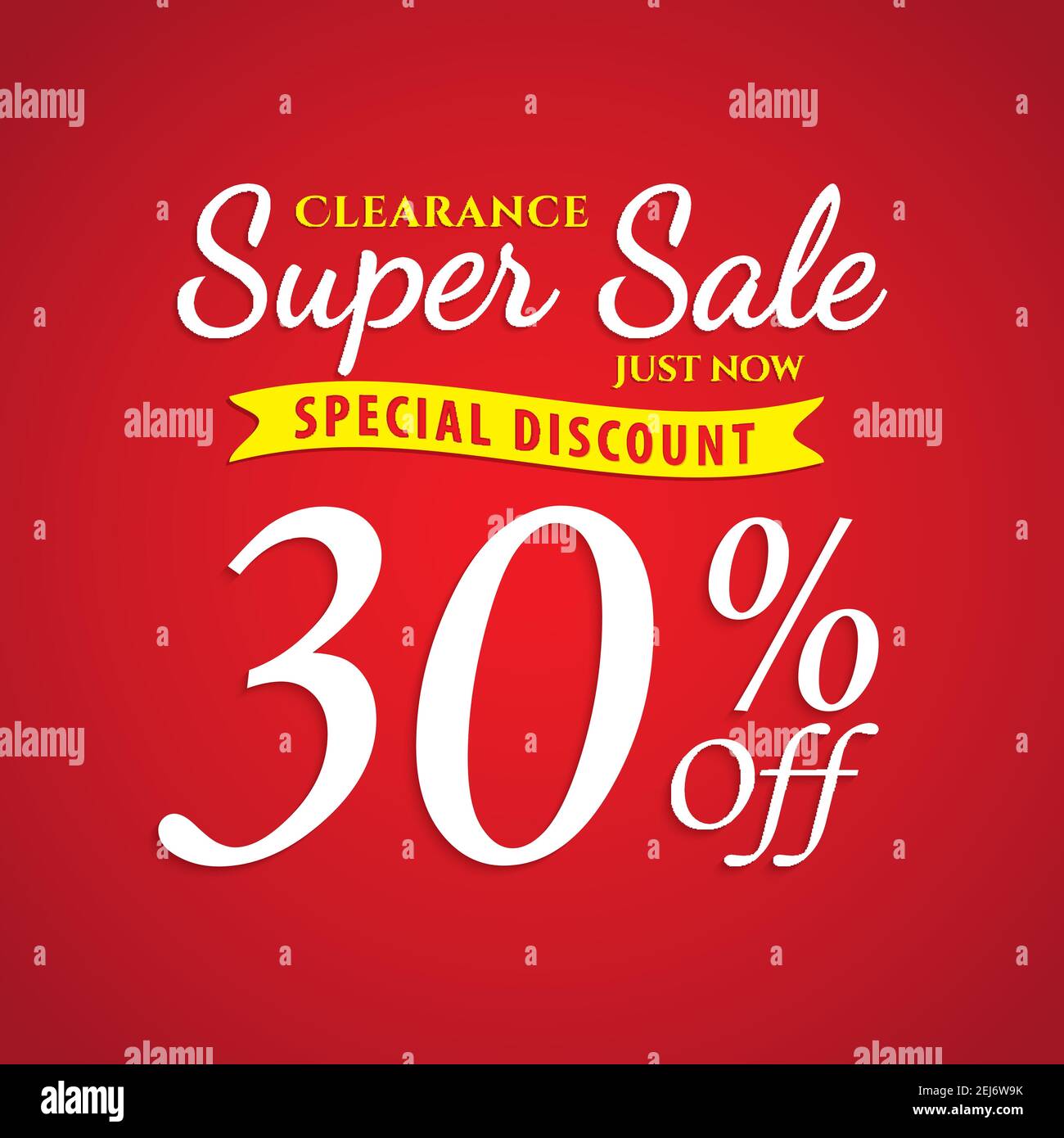 Vol. 1 Super Sale red 30 percent heading design for banner or poster ...