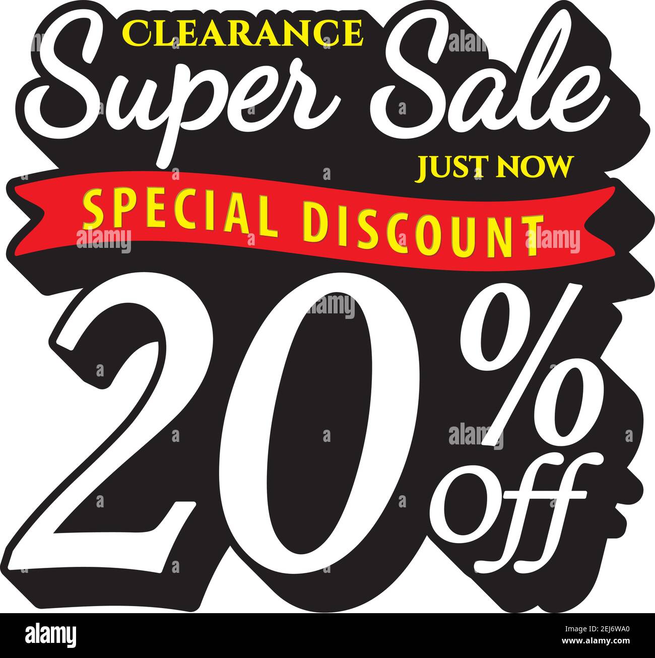 Vol. Super Sale 20 percent heading design black old school style for ...