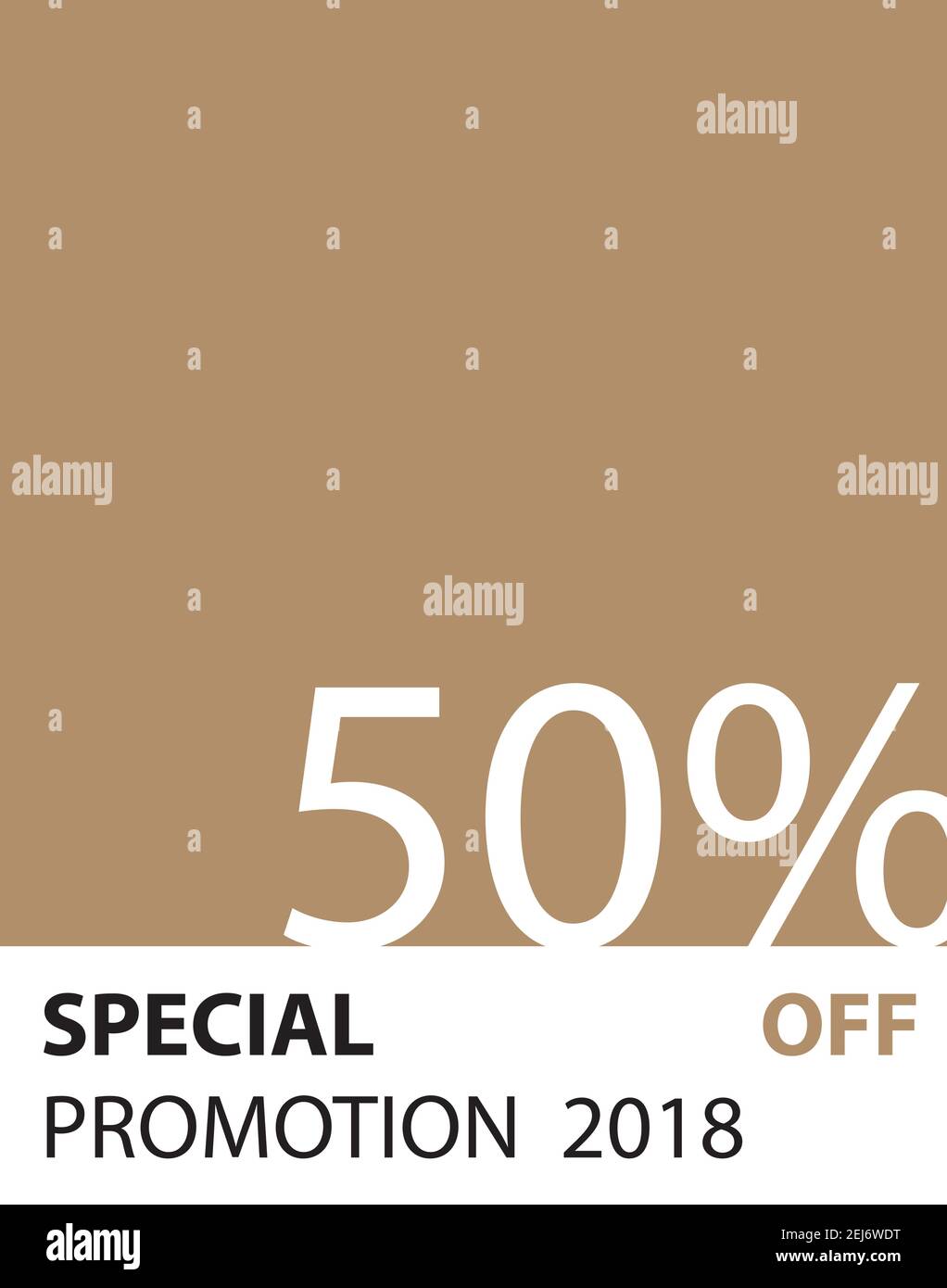 Special Promotion 50 percent pantone style vector (brown color) for ...