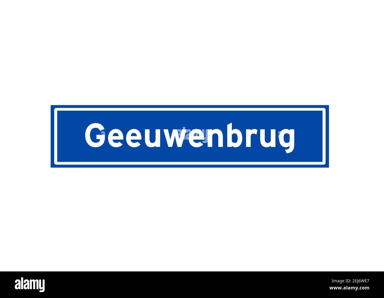 Geeuwenbrug isolated Dutch place name sign. City sign from the ...