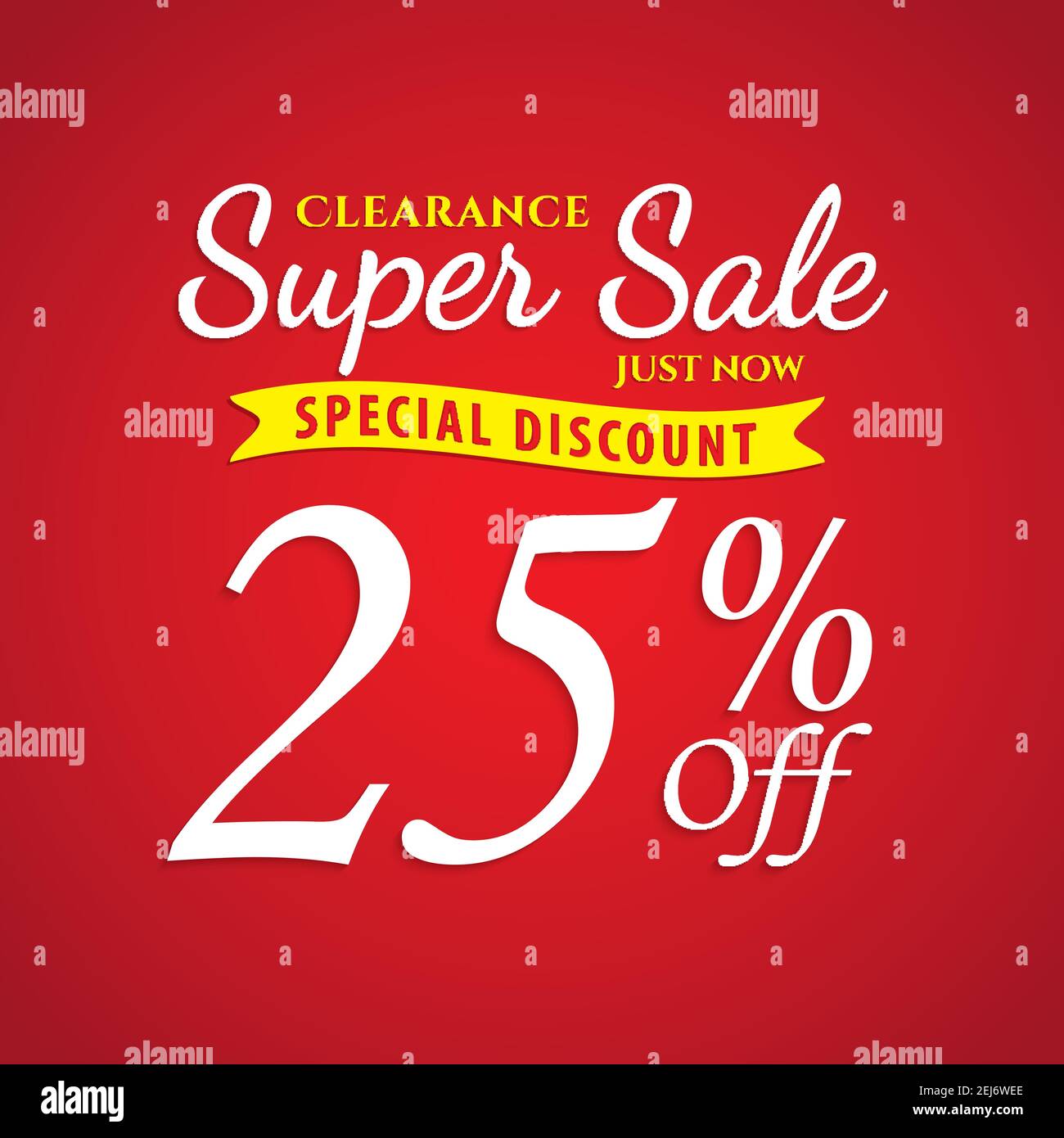 Vol. 1 Super Sale red 25 percent heading design for banner or poster ...